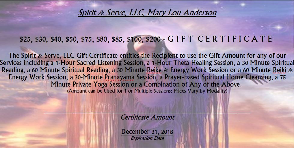 Offerings – Spirit and Serve – Healing Woman